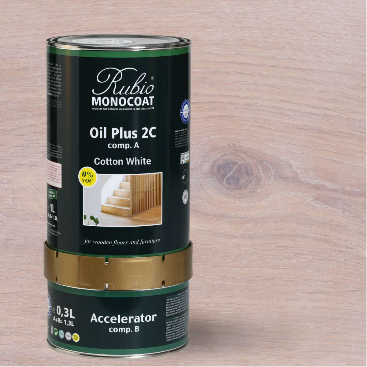 Oil Plus 2C Cotton White (A+B) | Rubio Monocoat Öle im Shop von Bioraum